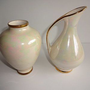 Vintage | Accents | Vintage Lusterware Vase Pitcher Handgemalt | Poshmark